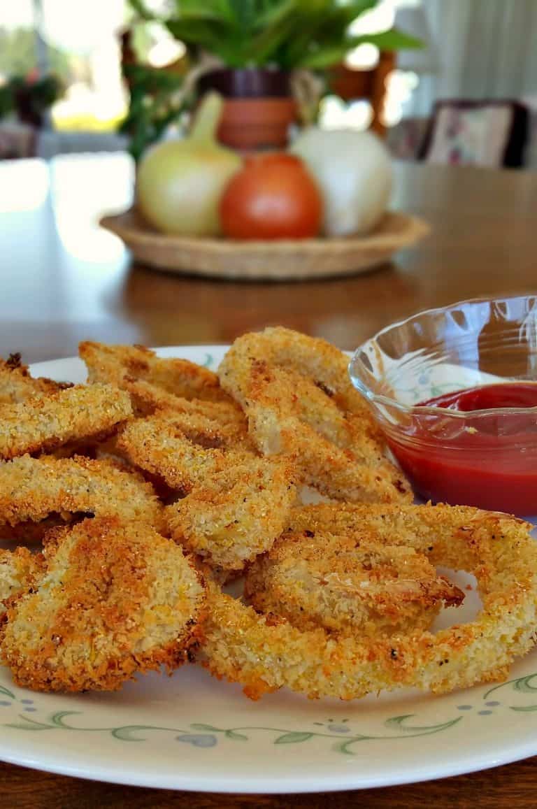 Crispy Baked Onion Rings - Brand New Vegan