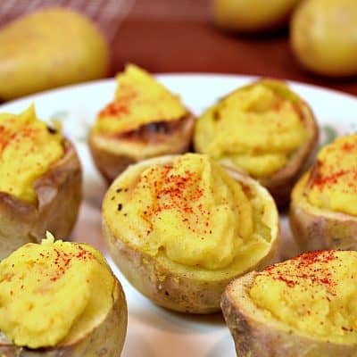 Easy Deviled Potatoes - Brand New Vegan