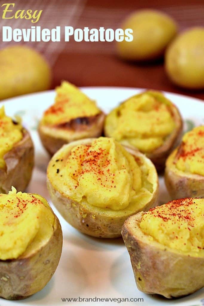 Easy Deviled Potatoes - Brand New Vegan