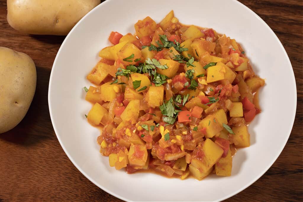 Spiced Potato Curry (Aloo) - Brand New Vegan