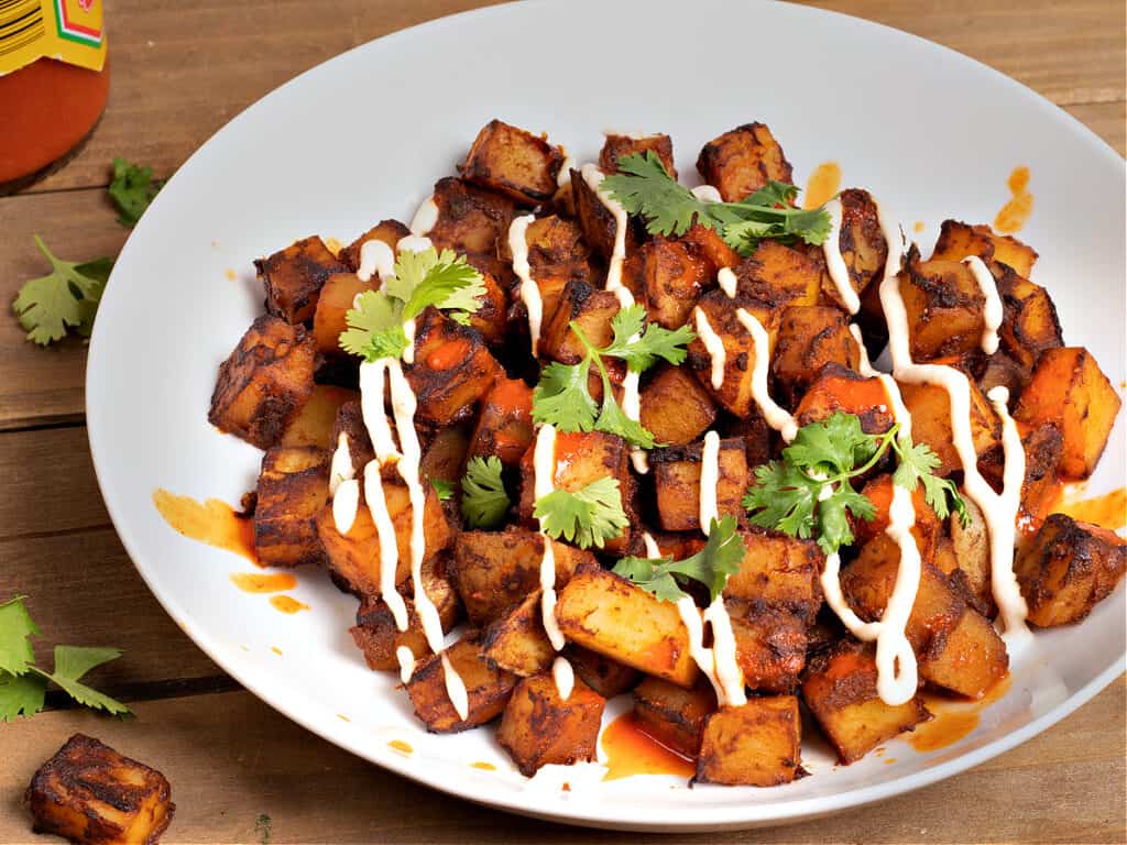 Spicy Adobo Potatoes - Brand New Vegan