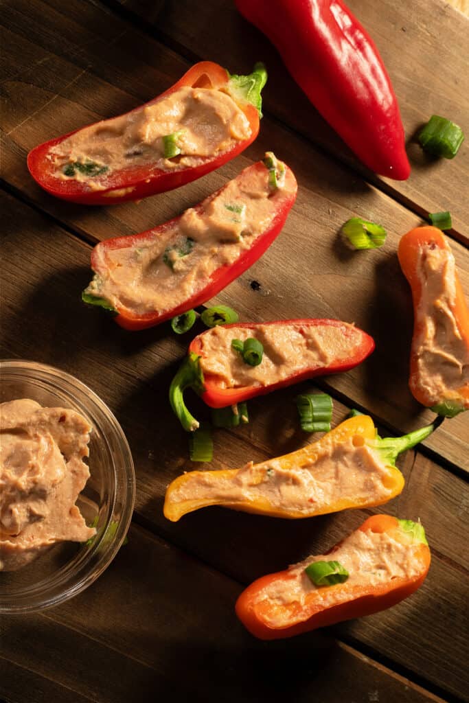 Vegan Chipotle Cream Cheese Stuffed Mini Peppers - Brand New Vegan